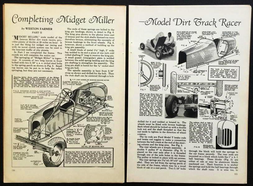 Midget Miller Dirt Track RACER 1935 HowTo build PLANS | eBay