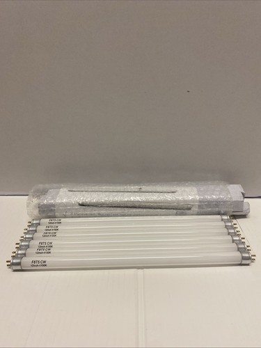 6 Pack F8T5 CW 41K Tube 12" Inches 8W Watt T5 Mini Bi 2-Pin G5 4100K ...