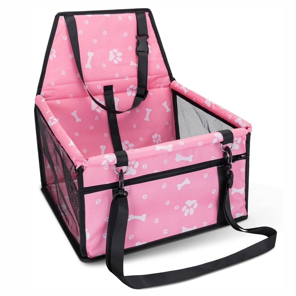 Folding Pet Booster Dog Car Seat Cat Safe Puppy Travel Carrier Bed Bag ...
