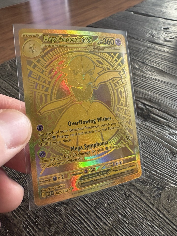 Pokemon TCG - Mega Gardevoir ex 187/132 MUR Gold Mega Evolutions NM ...