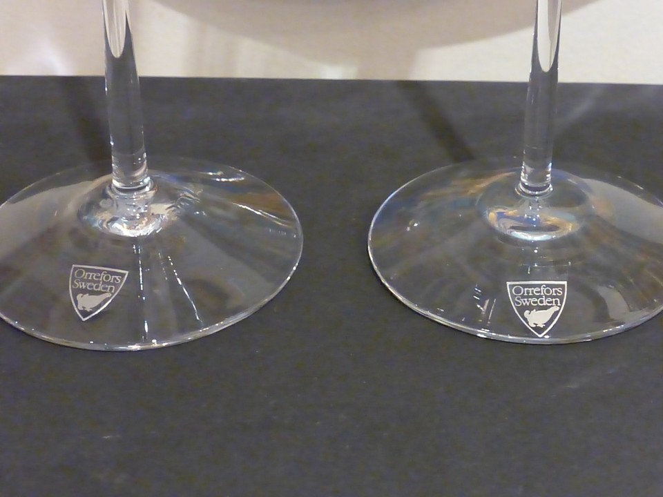 ORREFORS SWEDEN CRYSTAL CEREMONY AMETHYST AND TURQOUISE SNAPS CORDIALS ...
