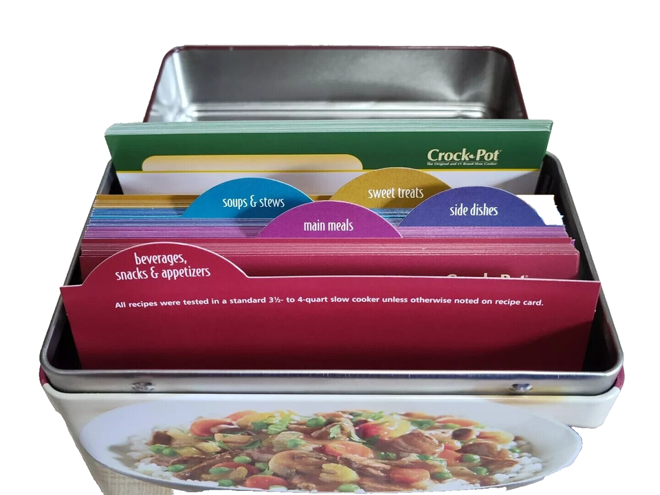 CROCK POT The Original Slow Cooker Recipe Card Collection In Tin ...
