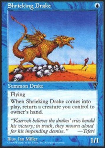 4x Shrieking Drake Heavy Play, English Visions MTG Magic | eBay