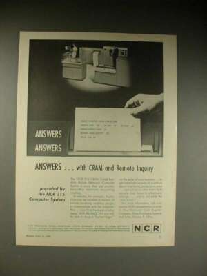 1963 NCR 315 CRAM Computer Ad - Answers! | eBay