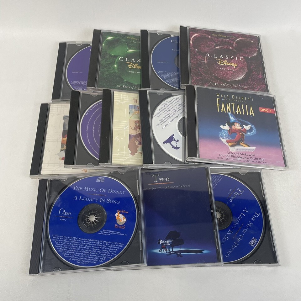 Lot of 12 Disney CD - Fantasia, Classic Disney, The Disney Collection ...