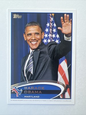 2012 Topps Update Barack Obama Presidential Predictor Maryland PPO-20 ...