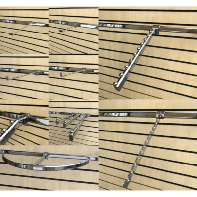 BACK BAR BACKBAR FITTINGS PRONGS ARMS HOOKS D RAILS RETAIL DISPLAY SHOP ...