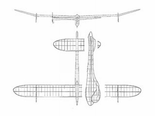 Cerna Canard Glider 87" Wingspan RC Model Airplane Printed Plans ...