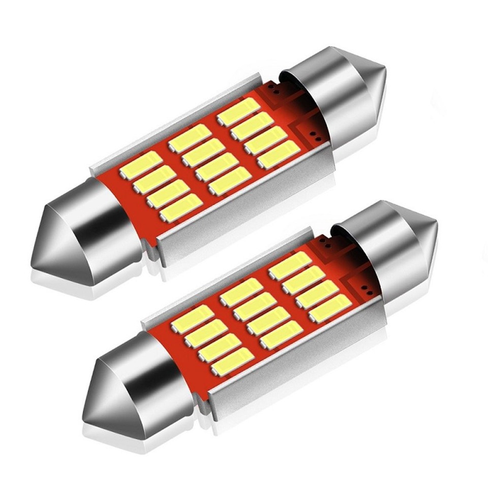2X Car LED Interior Light License Plate Light for 36mm led light bulbs ...