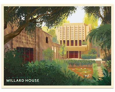 Millard House Frank Lloyd Wright by Kim Smith Ltd Edition x/150 Print ...