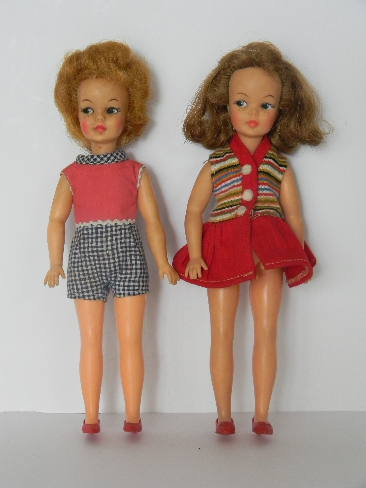 (2) Vtg Ideal 1960's Pepper Dolls Posin Peppers G-9-E Heads G-9-W-1 & W ...