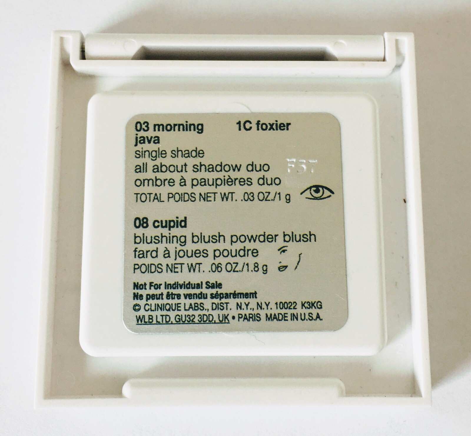 Clinique Eye Shadow Duo 03 Morning Java/1C Foxier/ 08 Cupid Blush ...