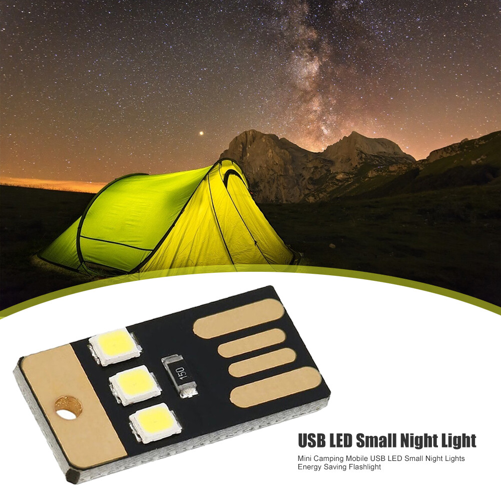 Outdoor Camping Portable Mini LED Lights Energy Saving Rechargeable ...
