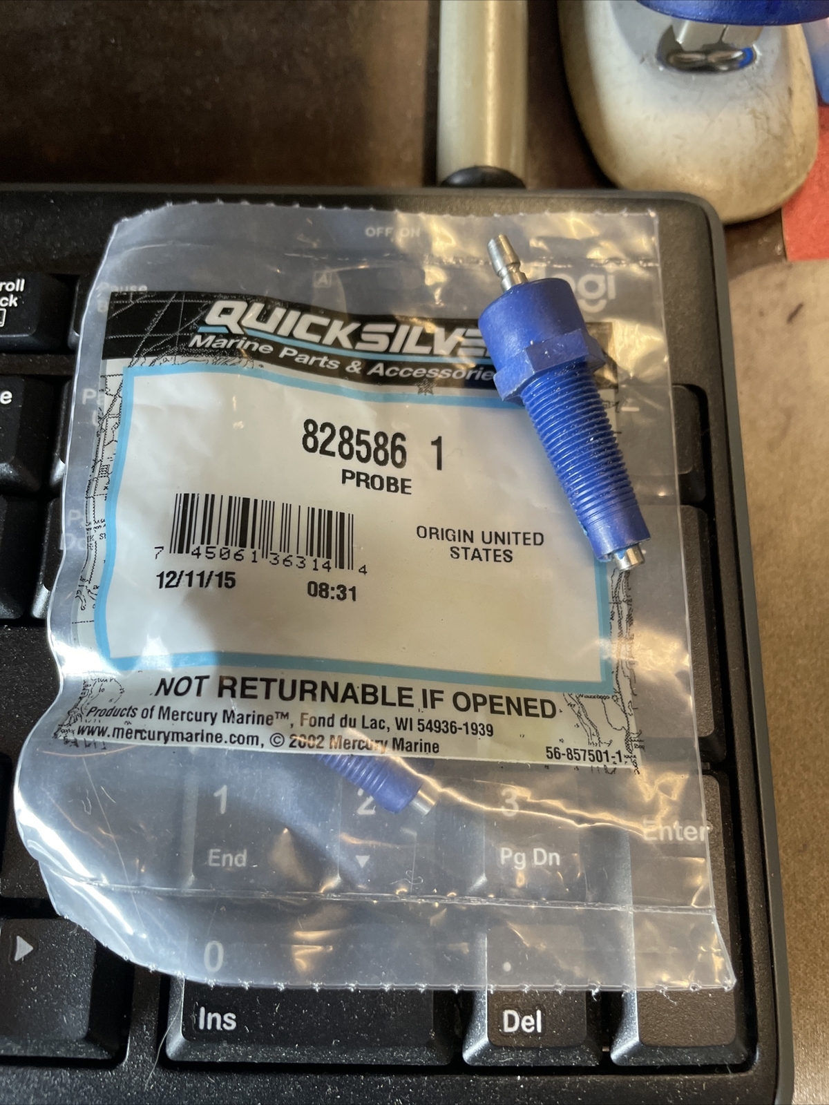 New Mercury Mercruiser Quicksilver Oem Part # 828586 1 / 8m0204710 ...