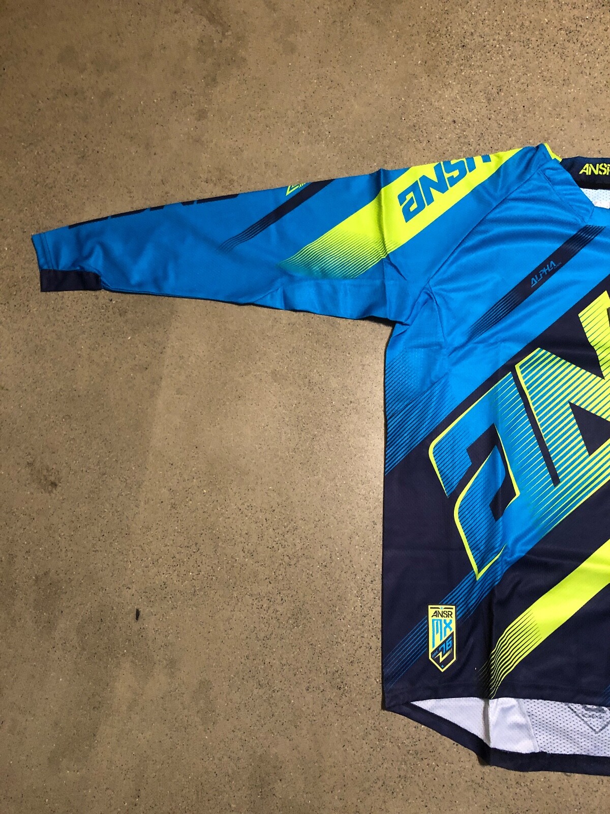 ANSR ANSWER A16 ALPHA JERSEY NAVY CYAN BLUE ADULT MENS L LARGE | eBay