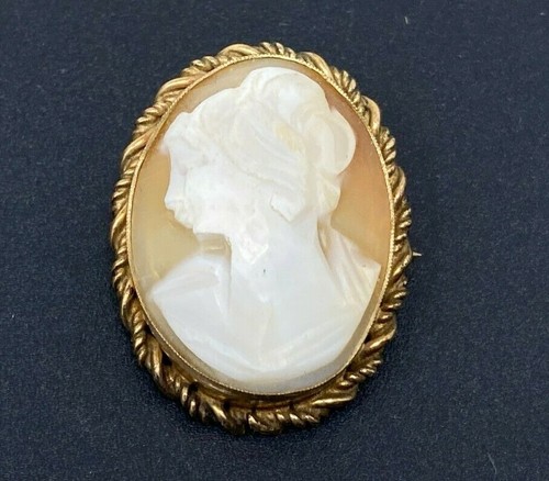 Vintage Victorian Oval lady Face Cameo GP small Brooch | eBay