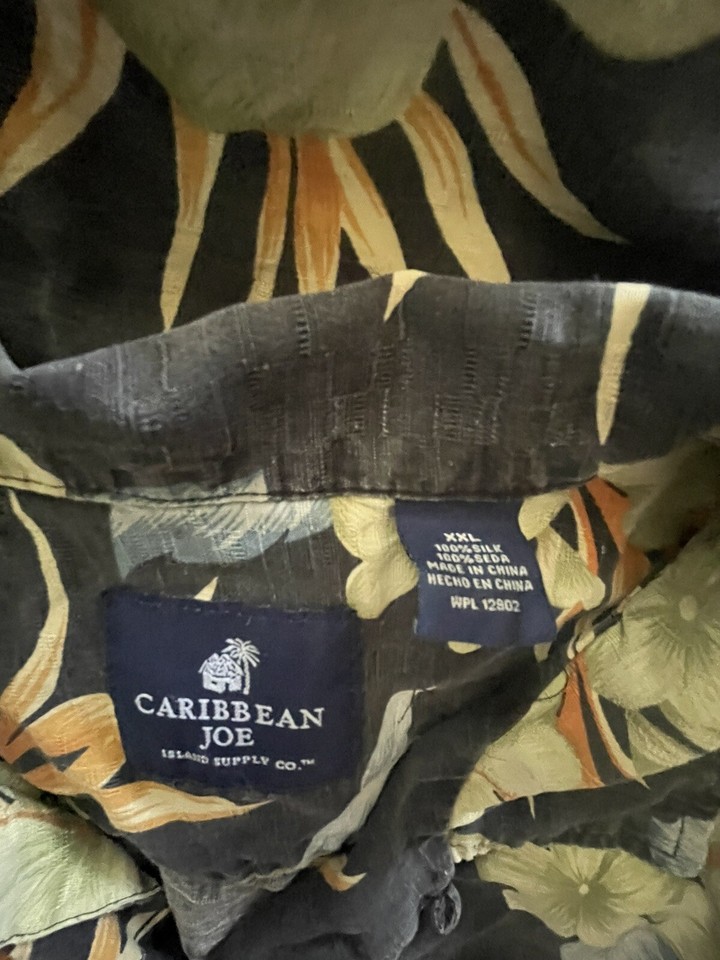 Caribbean Joe XXL 100% Silk Hawaiian Shirt | eBay
