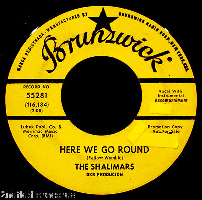 THE SHALIMARS-Here We Go Round-Rare Northern Soul DJ 45-BRUNSWICK ...