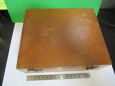 EMPTY WOOD BOX LEITZ WETZLAR GERMANY POL MICROSCOPE PART AS PICTURED Q7 ...