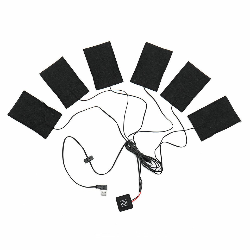 6 in 1 USB Electric Heating Pads Thermal Clothes Heated Mobile Warming ...