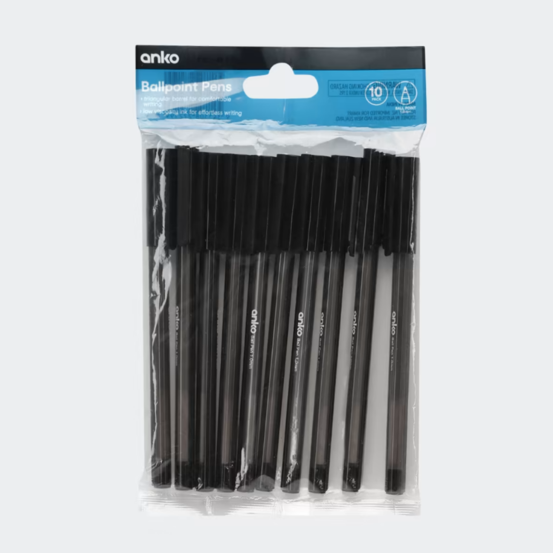 10 Pack Black Ballpoint Pens Black Pens Stationery & Office Supplies | eBay
