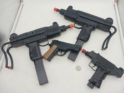 Vintage 1980s Larami Toy Gun LOT Motorized Water Guns UZI cap Gun ...