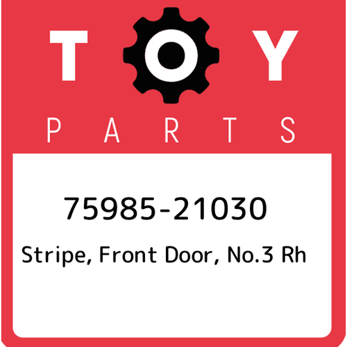 75985-21030 Toyota Stripe, front door, no.3 rh 7598521030, New Genuine ...