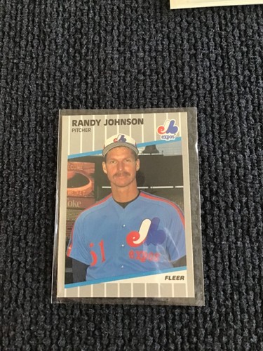 Randy Johnson 1989 Fleer Rookie Card 381 Ad blacked out | eBay