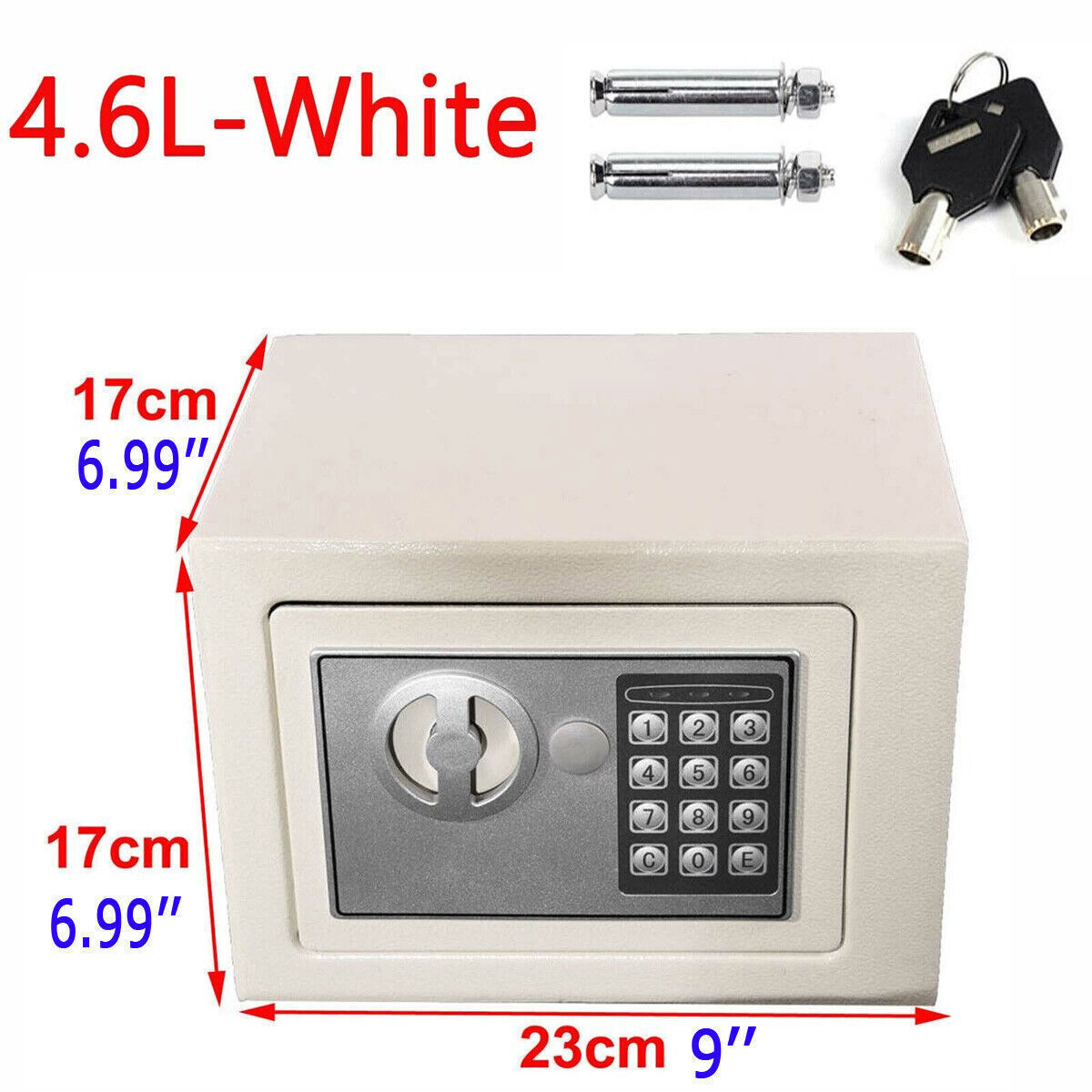 SOLID STEEL SAFE SECURITY HOME OFFICE HOTEL BANK MONEY CASH VALUABLES ...
