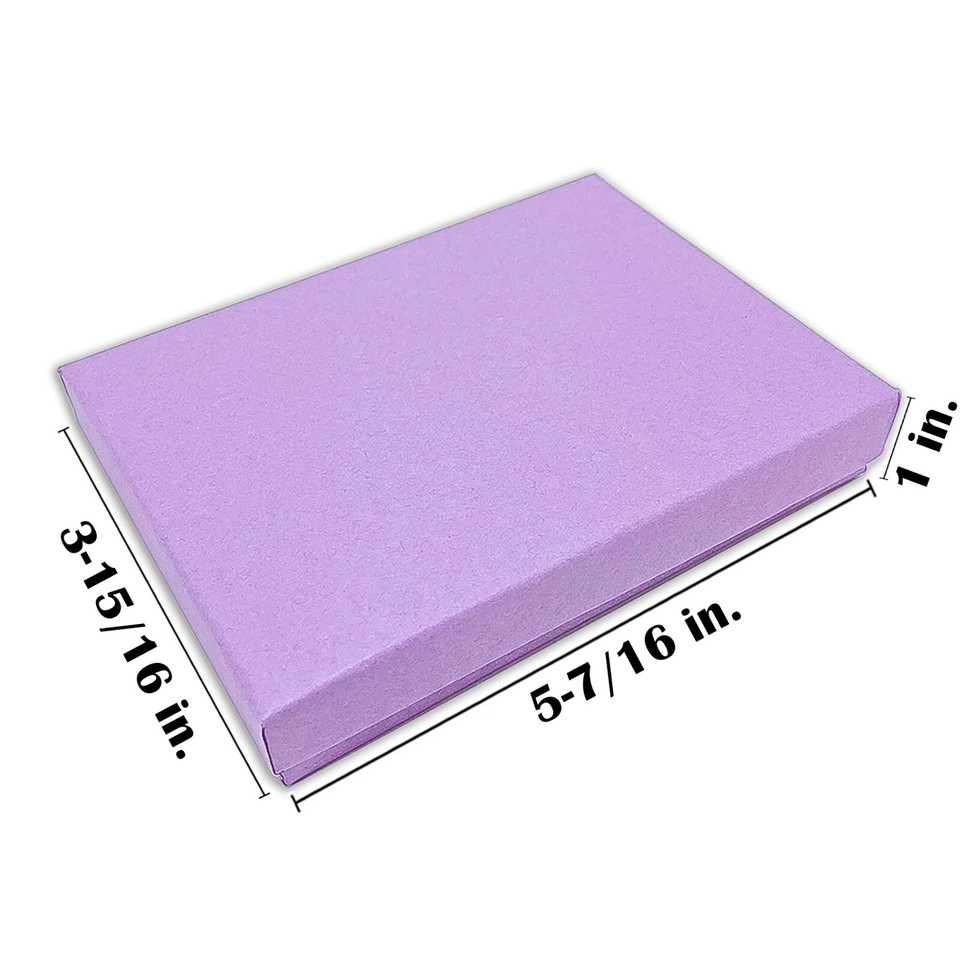 BULK Cardboard Kraft Paper JEWELRY GIFT BOXES Cotton Filled PURPLE for ...