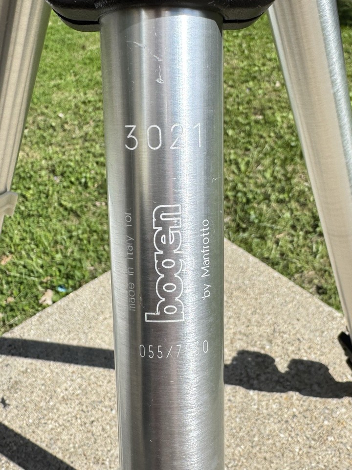 BOGEN MANFROTTO 3021 CAMERA TRIPOD w/ 3063 HEAD *MADE IN ITALY* Fluid ...