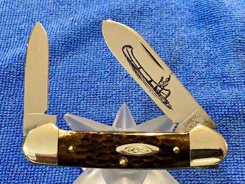 CASE XX CUTLERY CO USA 1979 (1-DOT) BROWN B0NE #62131 (3-5/8”) CANOE ...