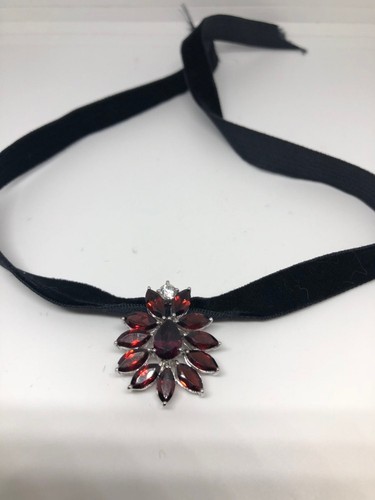 Vintage Handmade 925 Sterling Silver Genuine Garnet Antique Pendant ...