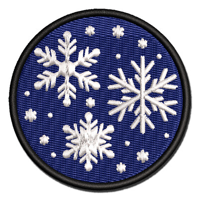 Christmas Snowflakes Multi-Color Embroidered Iron-On Patch Applique | eBay