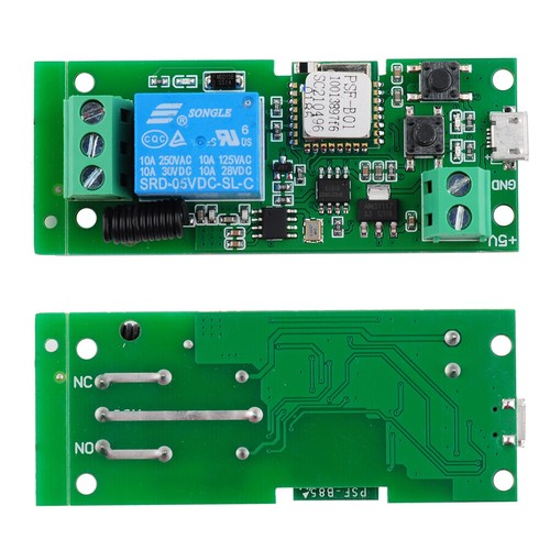 1 Channel 5V Inching Self Locking Wifi Wireless Switch Module for PC ...