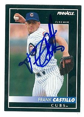 Frank Castillo autographed baseball card (Chicago Cubs) 1992 Pinnacle ...