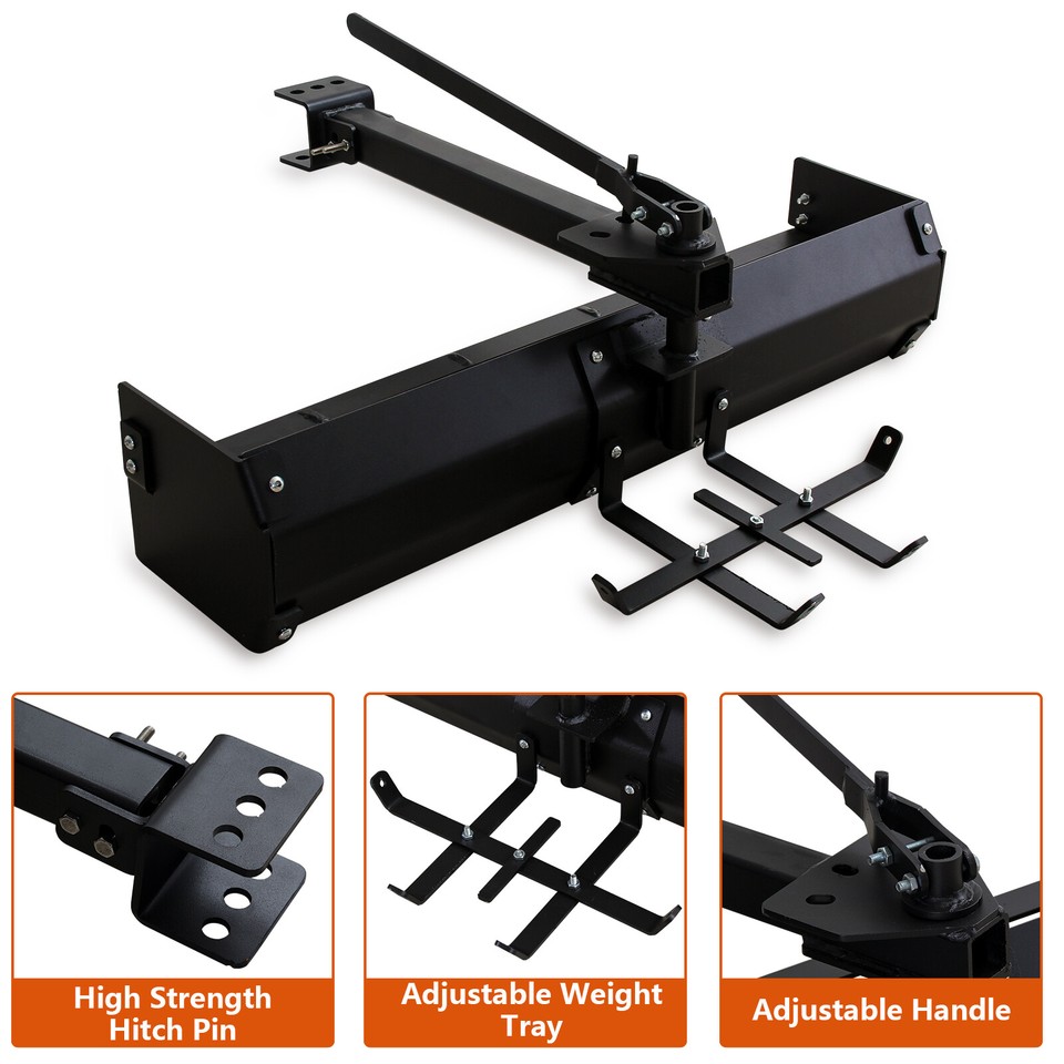 42" Tow Behind Box Scraper Lawn Tractor Attachments, Box Blade Hitch ...