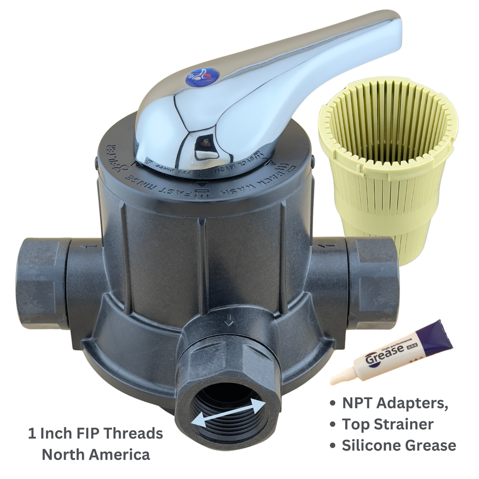 F56A-1 Manual Backwash Filter Control Valve Water Treatment 1" NPT/SPG ...