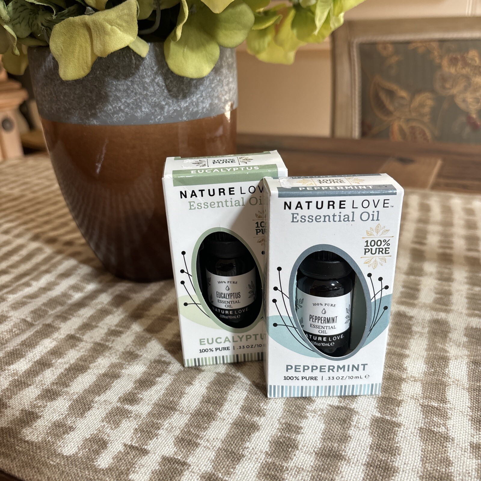 NIB Lot Of 2 Nature Love Essential Oils 10mL Peppermint & Eucalyptus | eBay