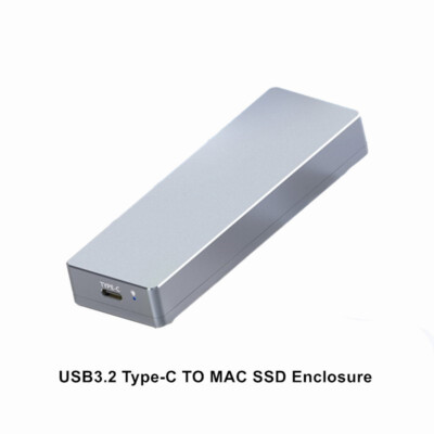 Portable USB 3.2 Type-C 12+16 PIN SSD Adapter Enclosure For Mac Book ...