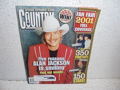 Vintage Country Weekly Magazine July 24 2001 Alan Jackson | eBay