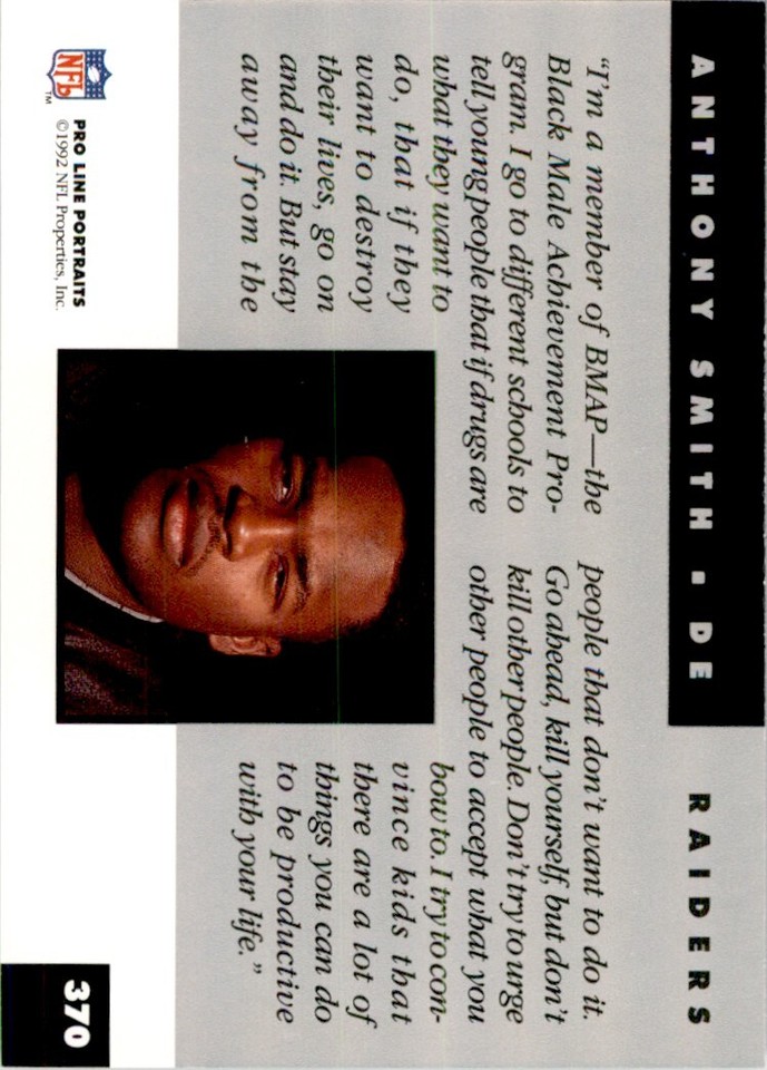 1992 Pro Line Anthony Smith Football Cards #370 | eBay