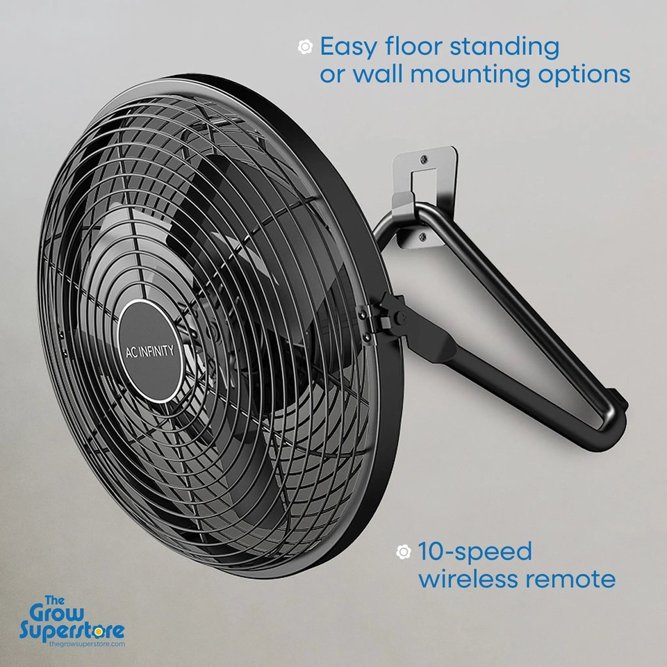 CLOUDLIFT S14 – AC Infinity 14-Inch Floor and Wall Fan with Wireless ...