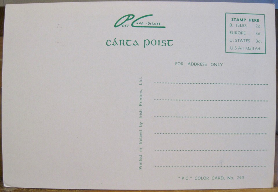 Irish Postcard ADARE LIMERICK Ireland's Prettiest Village PC DeLuxe No ...