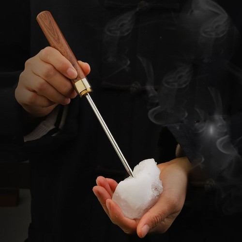 Ice Breaking Ice Cone Wooden Handle Ice Chisel Durable Ice Pick Bar ...