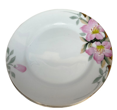 4 Vintage Noritake Hand Painted Azalea Gold Gilt Bread & Butter Plates ...