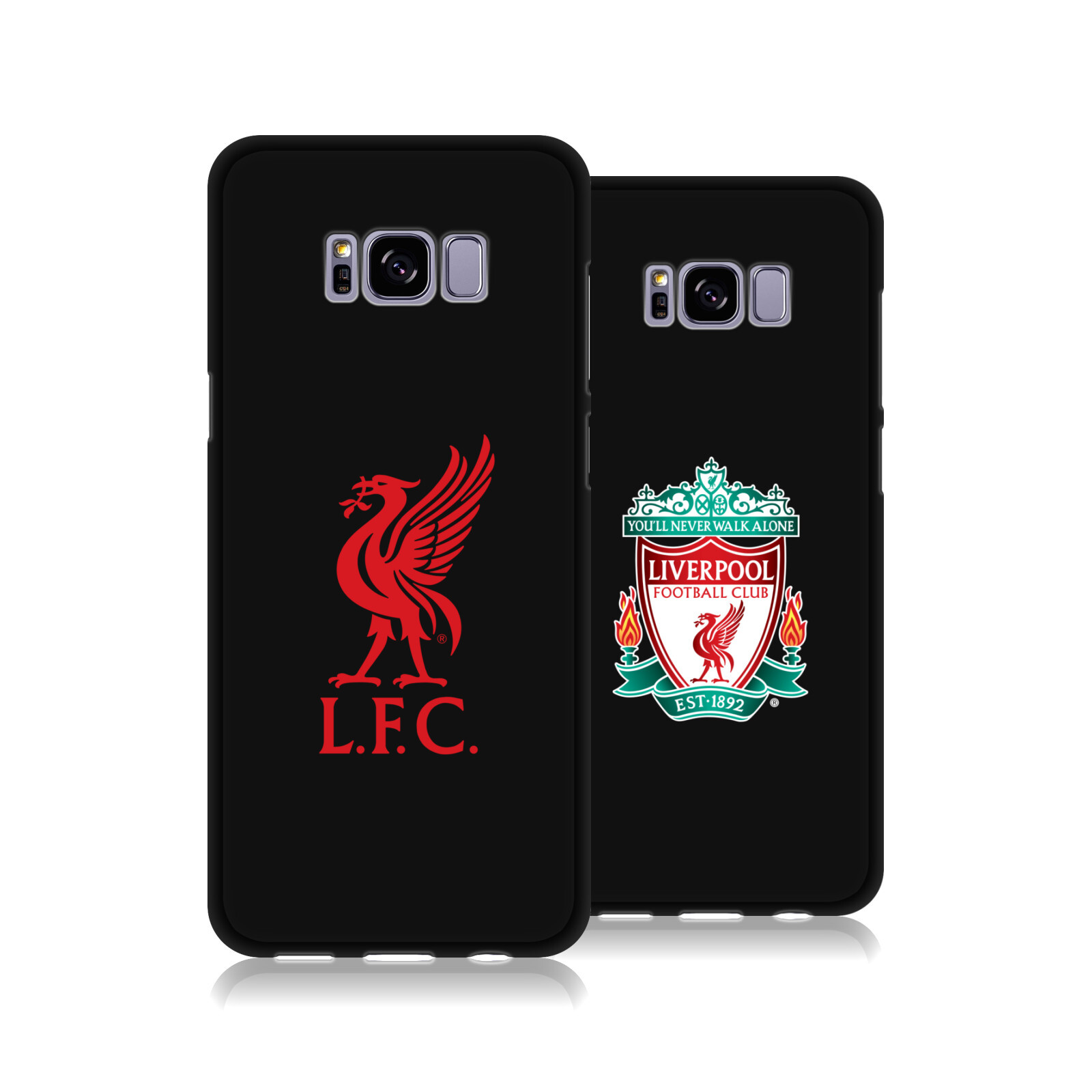 LIVERPOOL FC LFC VARIOUS DESIGNS BLACK SOFT GEL CASE FOR SAMSUNG PHONES ...