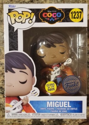 Funko POP! Disney Coco Miguel with Guitar 1237 GITD | eBay