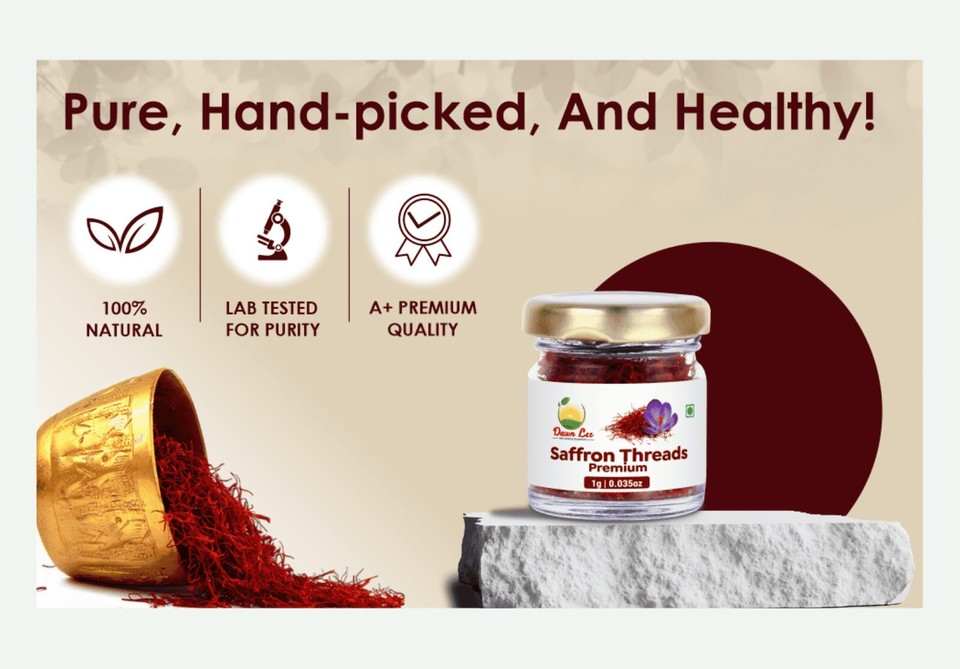 Dawn Lee Saffron Spice 1 Gm/0.035 Oz Mongra Kashmiri Kesar Pure Long Threads | eBay