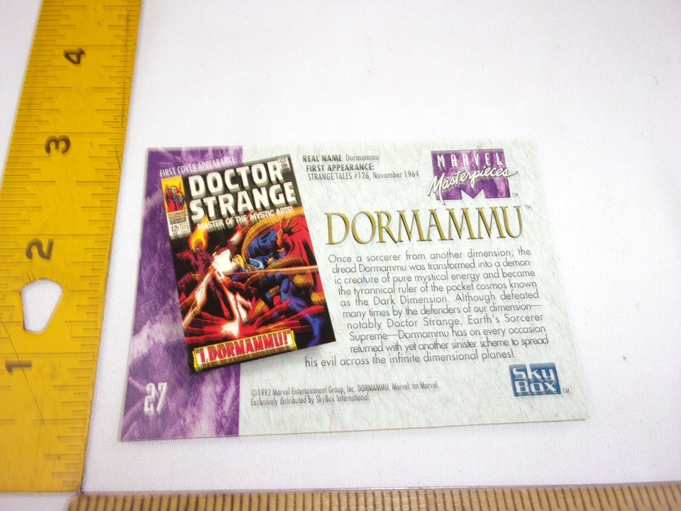 Dormammu #27 Marvel Masterpieces 1992 card SHARP CORNERS Skybox | eBay
